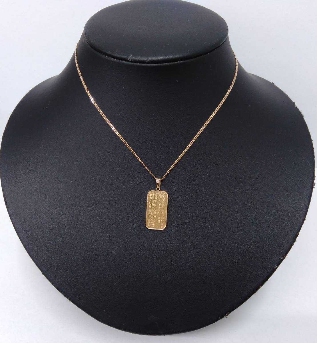 Yahoo!オークション - K24 K18 プレート ペンダントトップ 約2.3×1.1c...