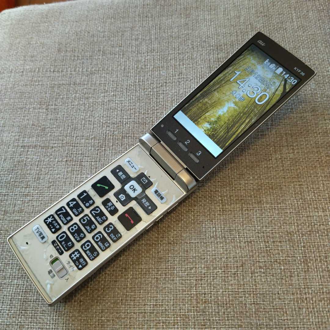 Yahoo!オークション - au KYF36 ゴールド