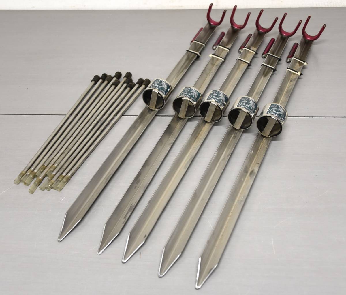 Yahoo!オークション - JY12-91【現状品】鯉釣り 竿掛け ロッドキーパー...