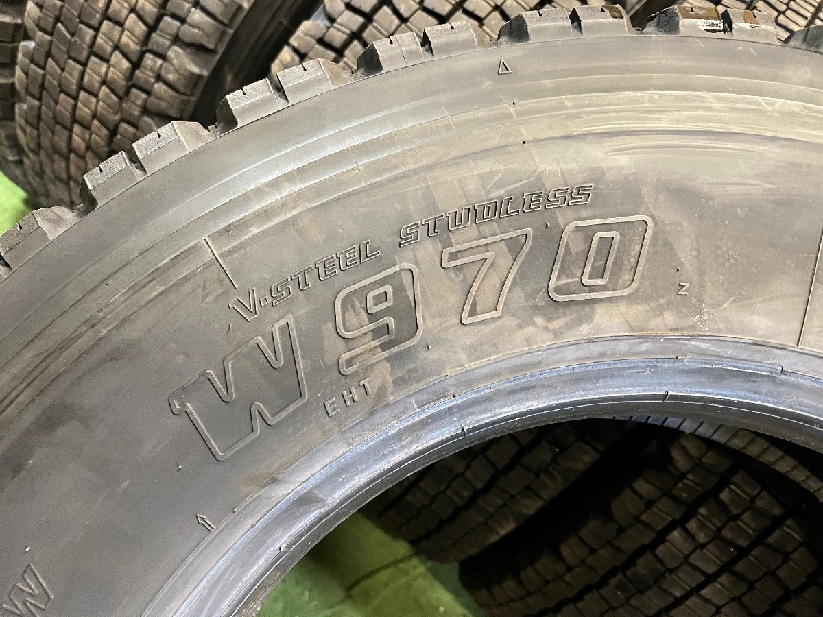 Yahoo!オークション - ② 9R19.5 14PR BRIDGESTONE W970 バリ山 スタッ...