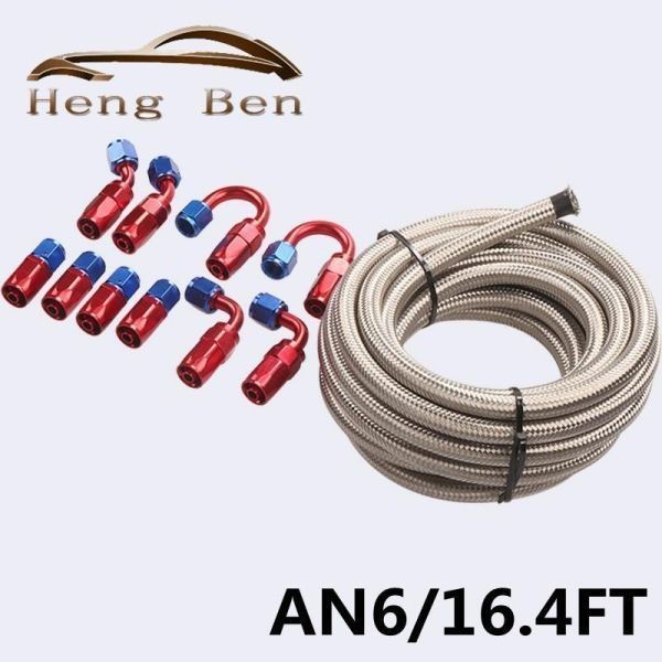Yahoo!オークション - 5メートル AN6 ステンレス 鋼 編組 燃料 ライン ...