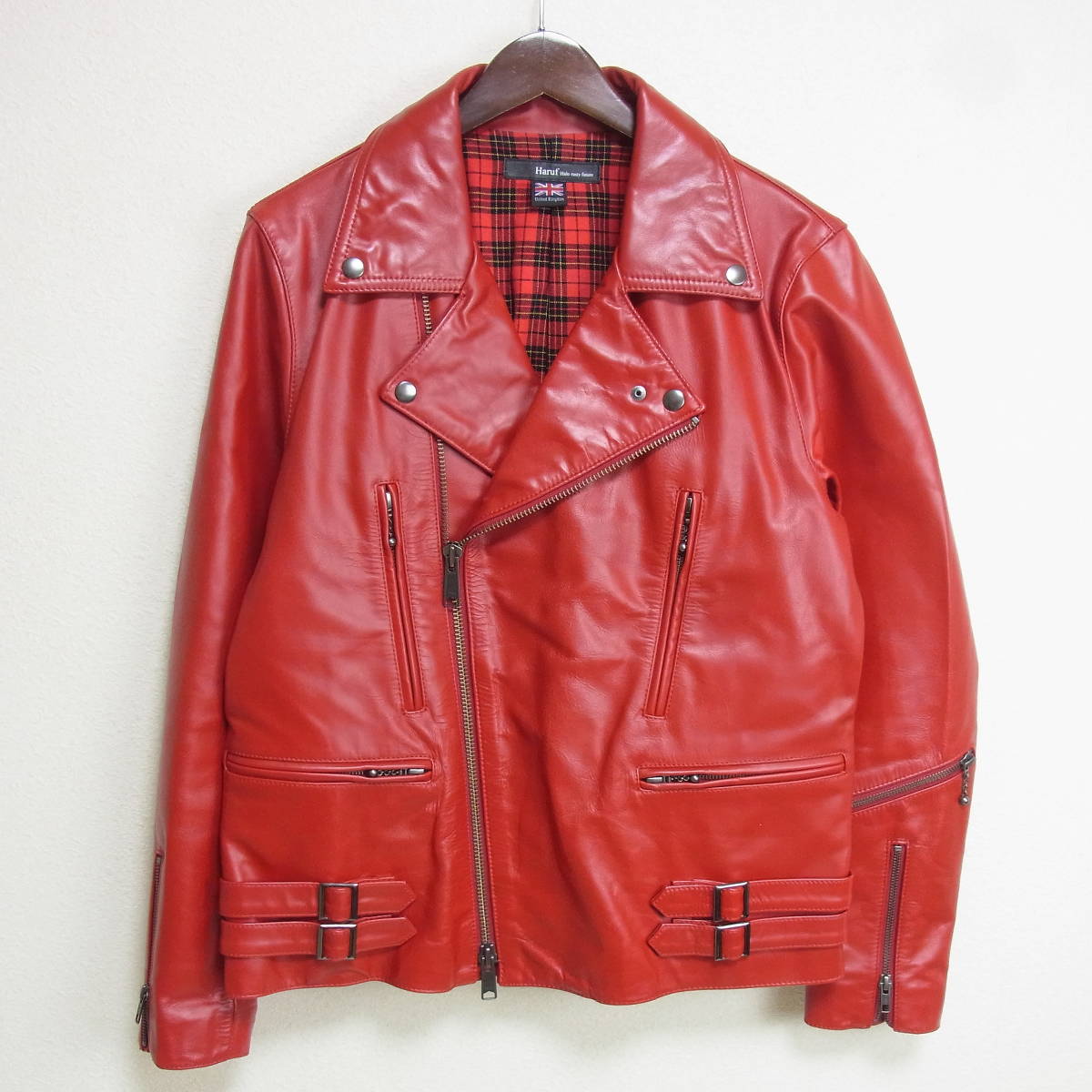 Yahoo!オークション - 【超美品】Haruf Leather ハルフレザー チェック...