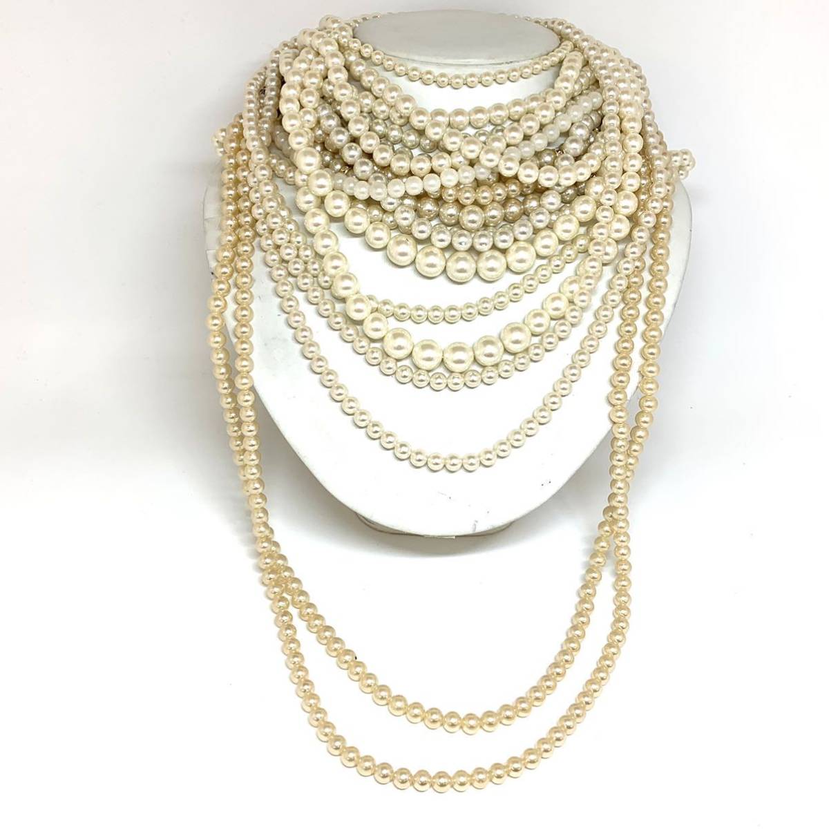 パールネックレス10点おまとめ 重量約504g 真珠 アクセサリー pearl necklace accessory parts パーツ パールアクセサリー CE0(その他)｜売買された ...