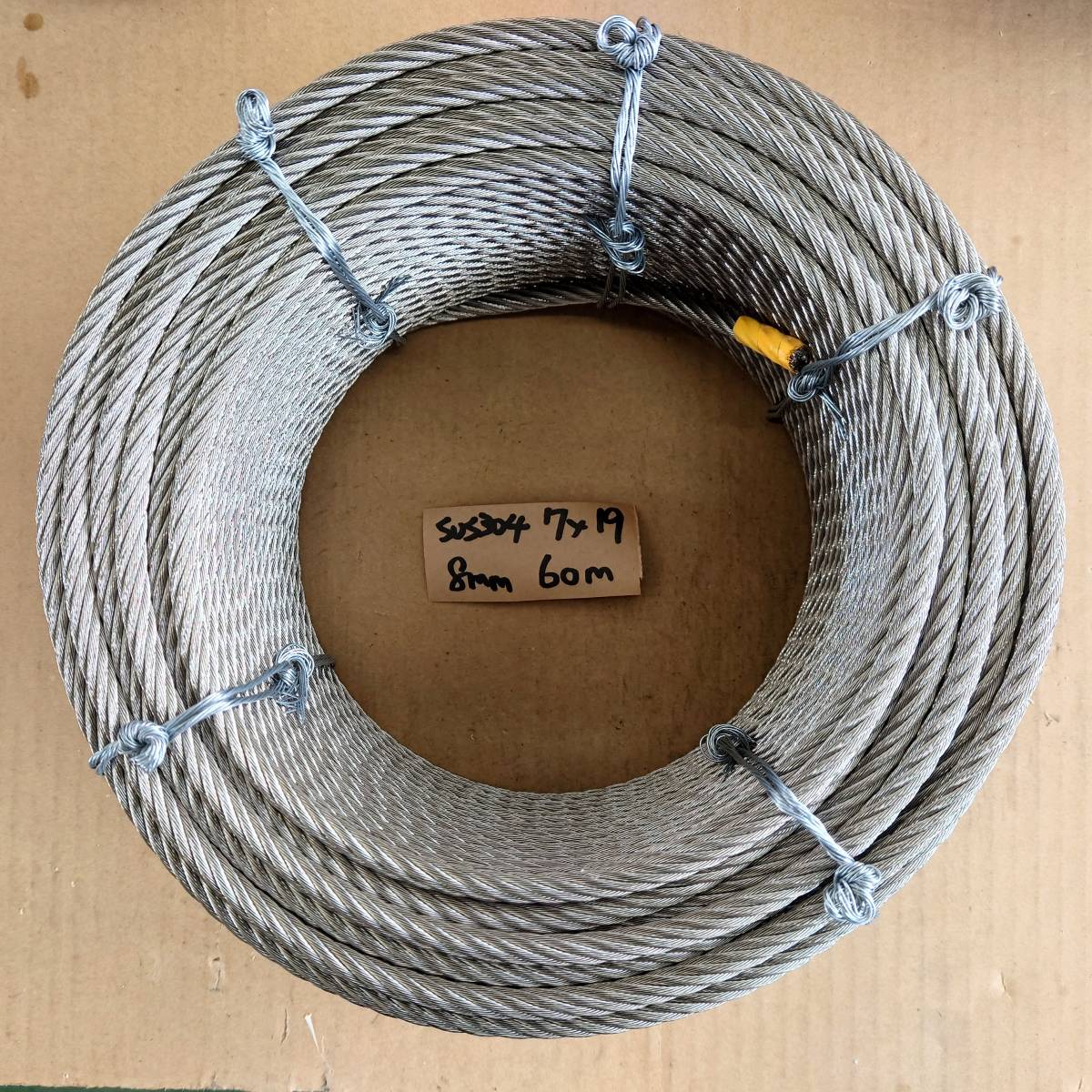 Yahoo!オークション - ステンレス ワイヤーロープ 8mm 60m巻