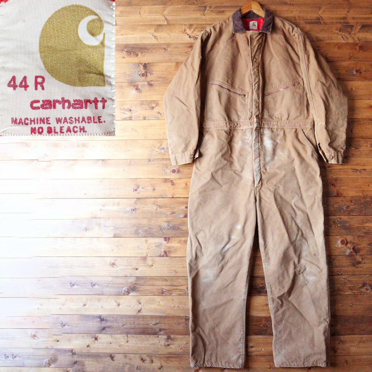 3T/S7.8-4 70s ビンテージ Carhartt カーハート オールインワン つなぎ メンズ 44R SCOVILLジッパー ツナギ アメリカ古着(オーバーオール)｜売買された ...