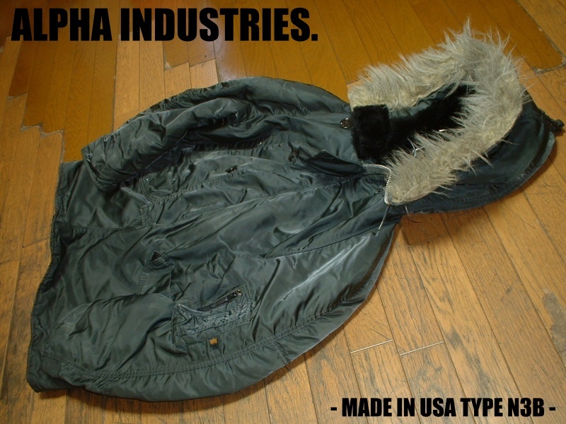 Yahoo!オークション - 米国製ALPHA INDUSTRIES.セージグリーンN-3Bフラ...