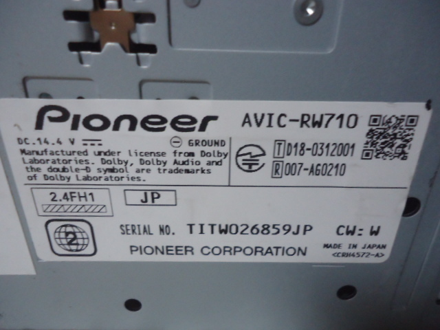 Yahoo!オークション - 即決 カロッツェリア AVIC-RW710・2019年 DVD再...