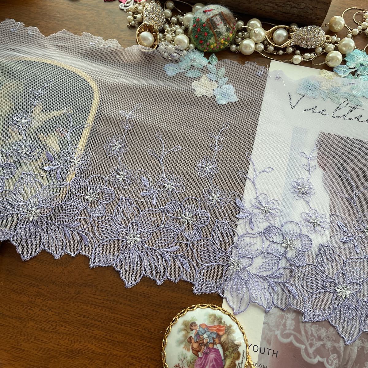 Yahoo!オークション - 1mチュールレース B5-8