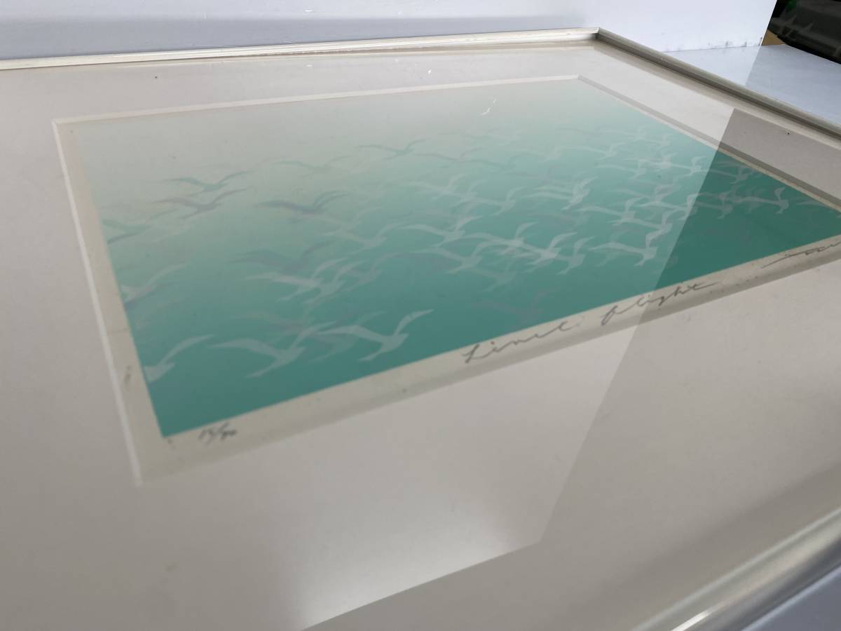 Yahoo!オークション - ⑲y93 吉津信一 額装『LEVEL FLIGHT』リトグラフ...