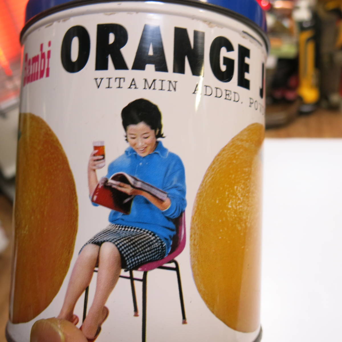 Yahoo!オークション - 昭和レトロ 古い 空缶 池田製菓 No.3 バンビ オ...