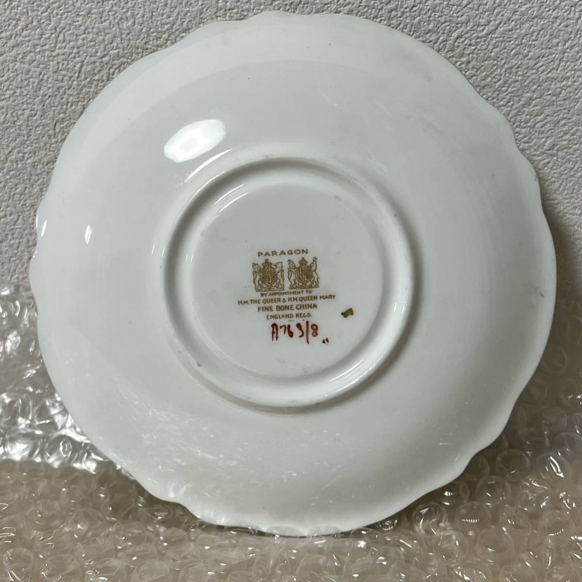 代購代標第一品牌－樂淘letao－SI アンティーク PARAGON パラゴン カップ&ソーサー 1客 ティーカップ 薄グリーン×金 ゴールド 花柄 金彩 ボンチャイナ