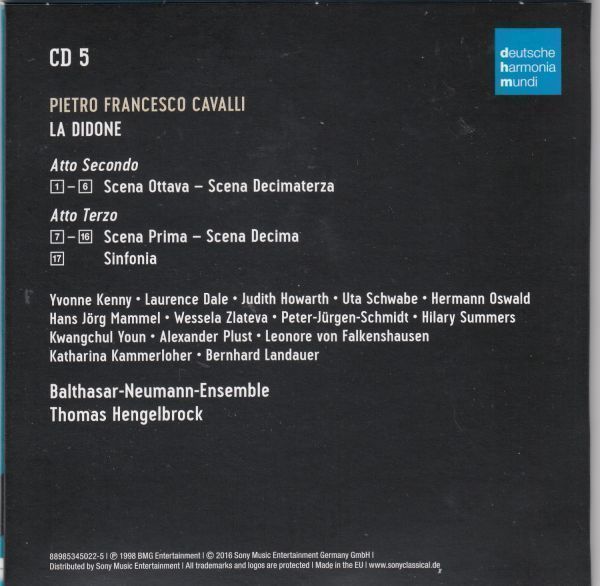 Yahoo!オークション - [2CD/Dhm]カヴァッリ 過激「ディドーネ」全曲/I....