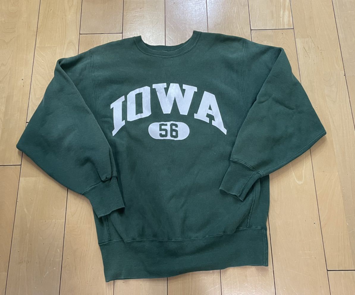 代購代標第一品牌－樂淘letao－Champion チャンピオンリバースウィーブ 90's USA製 IOWA アイオワ グリーン ヴィンテージ