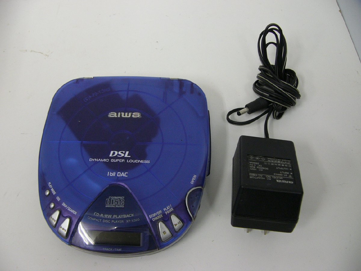 Yahoo!オークション - 青スケルトン AIWA アイワ ポータブルCD Yahoo!オークション - 青スケルトン AIWA アイワ ポータブルCD