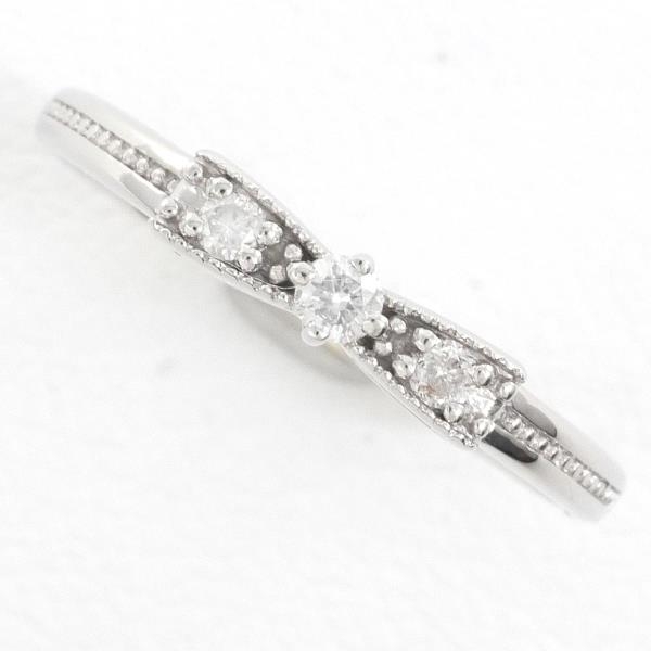 Yahoo!オークション - K10WG リング 指輪 9号 ダイヤ 総重量約1.0g 中...