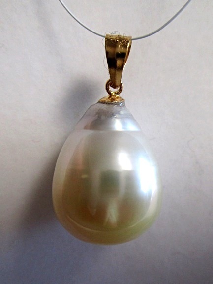 Yahoo!オークション - 【 M 】14KGF 白蝶真珠ペンダントトップ