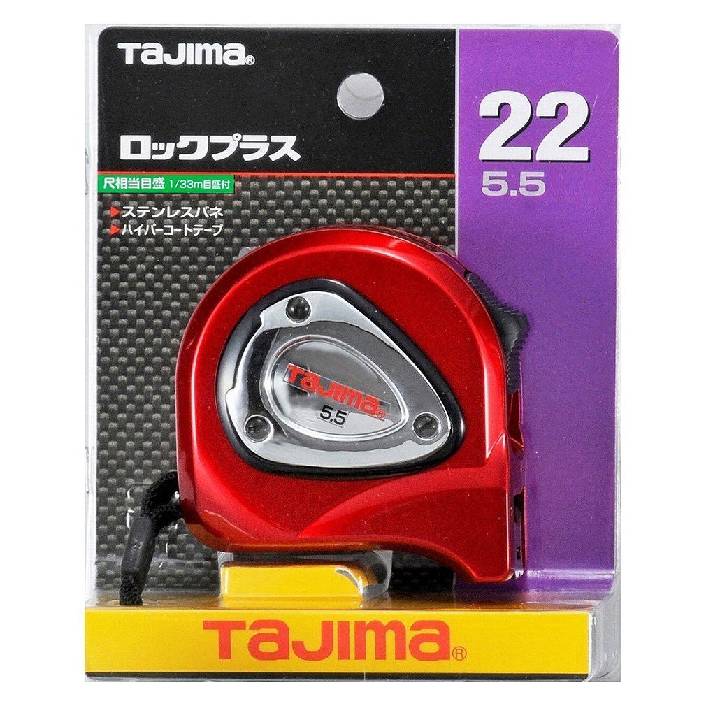 代購代標第一品牌－樂淘letao－タジマ ロックプラス 22 5.5m 22mm幅 尺相当目盛付 LP22-55SBL ショックアブソーバー付 尺相当 目盛 コンべ コンベックス