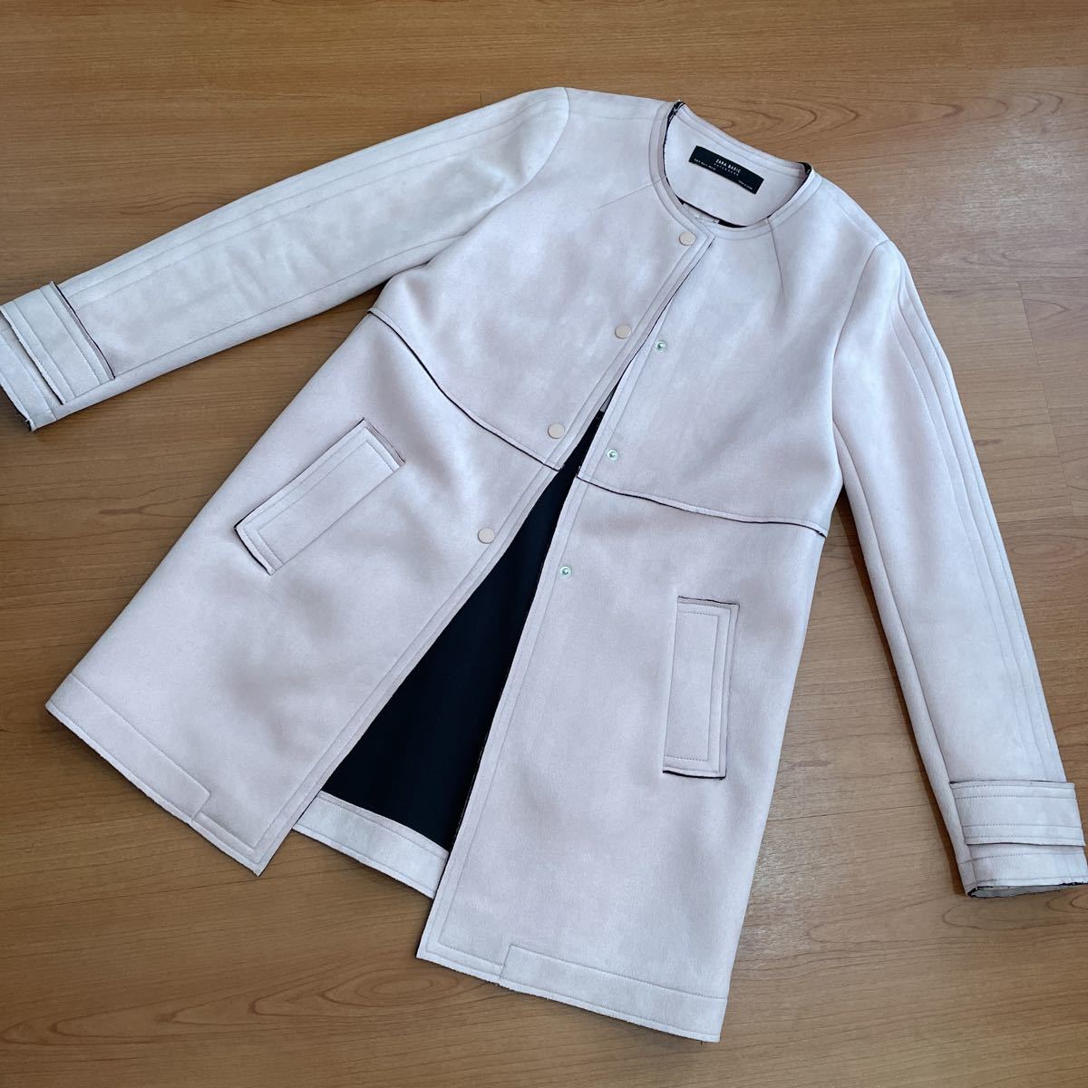 Yahoo!オークション - ZARA BASICノーカラーコート ザラ