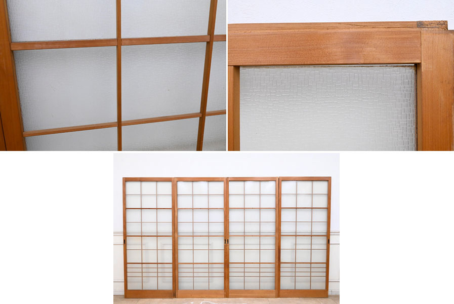 Yahoo!オークション - A114 昭和レトロ 古い 時代建具 古民家 引き戸 ...