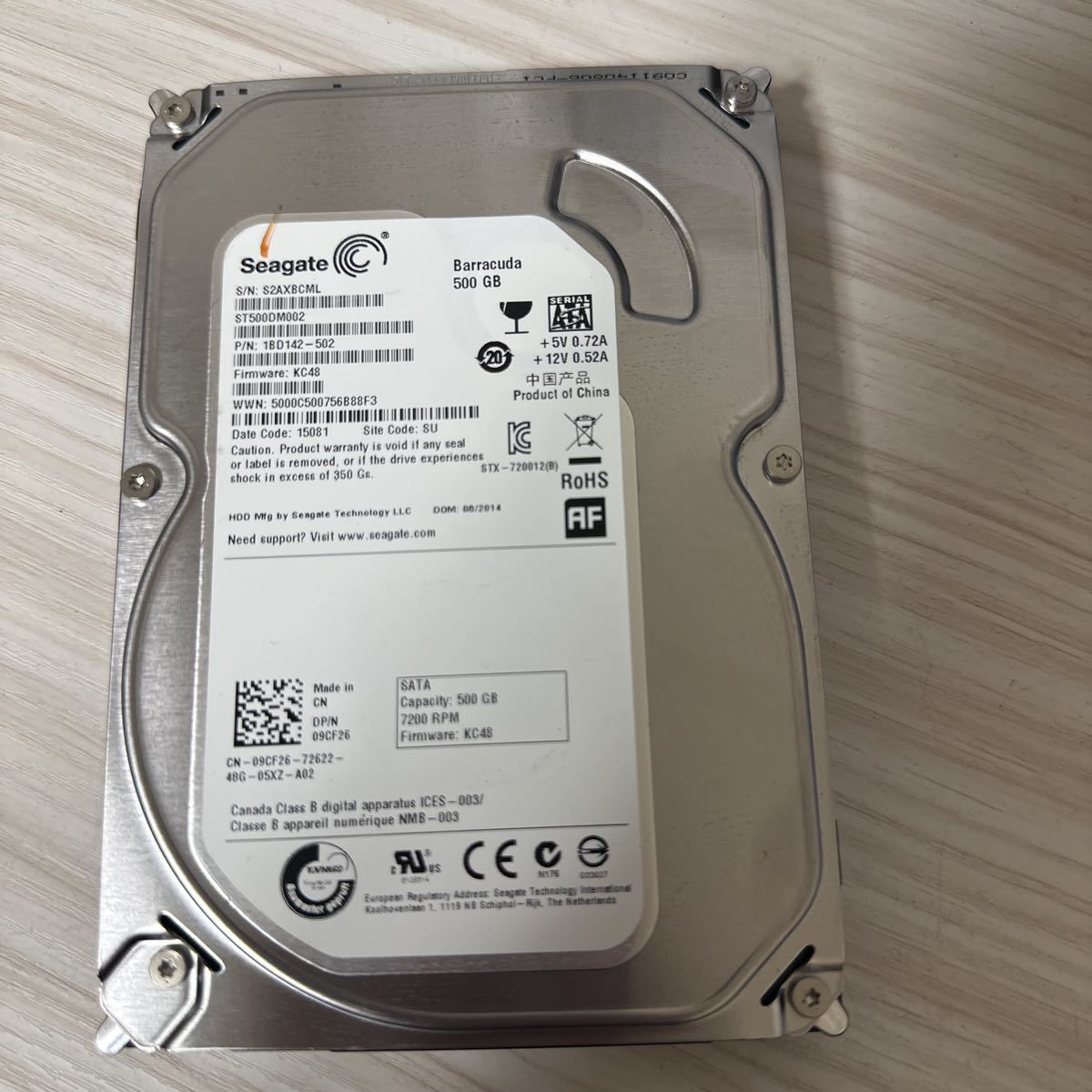 Yahoo!オークション - D937 (動作保証/使用18時間)seagate 3.5インチ S...