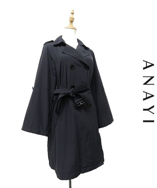 Yahoo!オークション - J253/美品 2WAY ANAYI スプリングコート トレン...