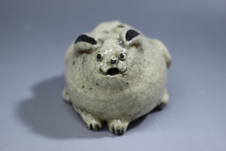 Yahoo!オークション - d729 技工名品 珍品 書道具 時代 美濃 織部 兎 ...