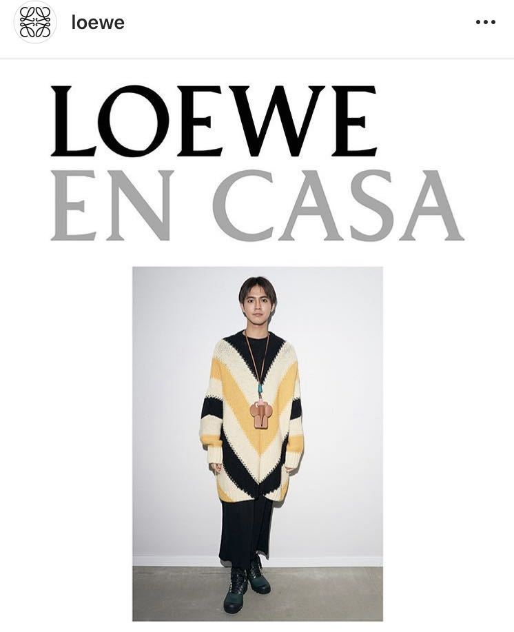 代購代標第一品牌－樂淘letao－Loewe 2020AW オーバーサイズシェブロンウールセーター 片寄涼太着用