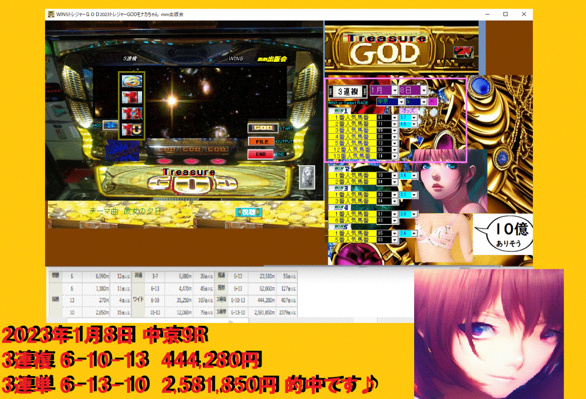 Yahoo!オークション - 新作競馬予想ソフト『 WIN5トレジャーGOD2023...