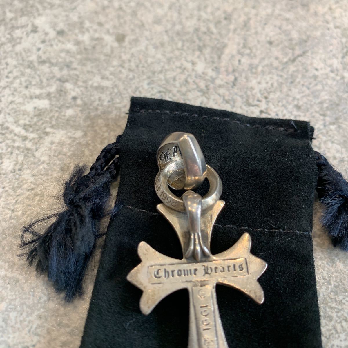 昔 本物 クロムハーツ CHROME HEARTS クロスペンダント with 昔 本物 クロムハーツ CHROME HEARTS クロスペンダント with
