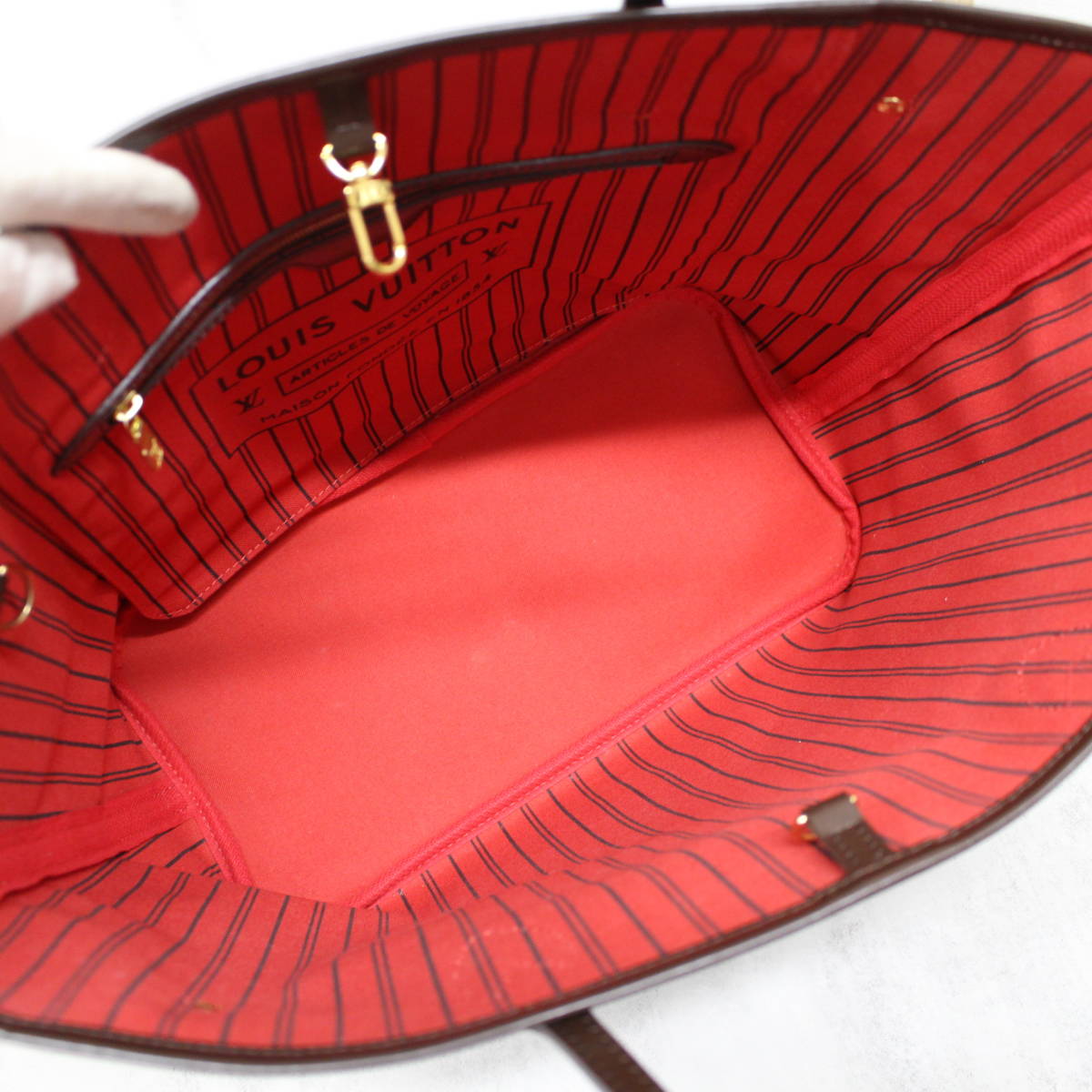 Yahoo!オークション - S095)LOUIS VUITTON ネヴァーフルMM ダミエ N413...