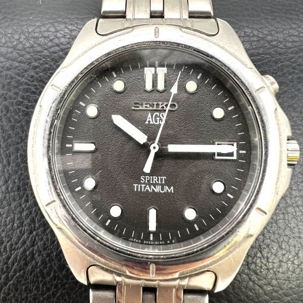 Yahoo!オークション - おすすめ SEIKO AGS セイコー 5M22-6B40 チタン...