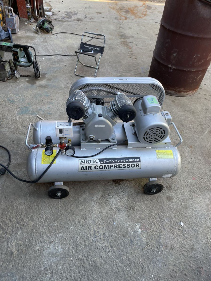 Yahoo!オークション - C94 エアーコンプレッサー BCP-581 100V 満タ...
