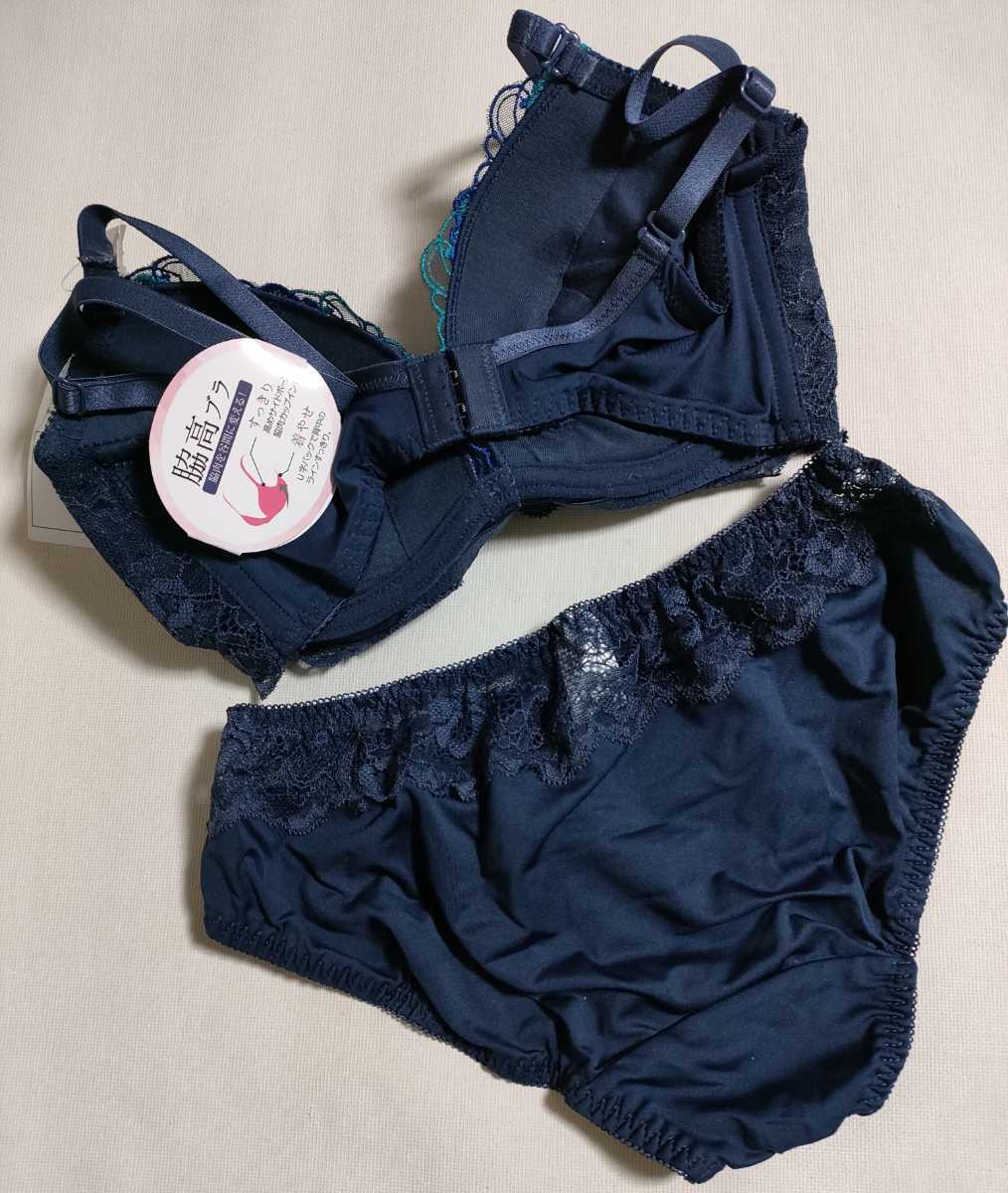 Yahoo!オークション - 【F70/M】ブラジャーショーツセット フラワー刺...