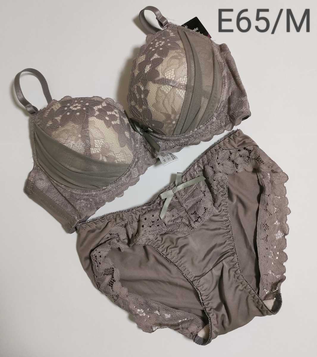 Yahoo!オークション - 【E65/M】ブラジャーショーツセット フラワーレ...