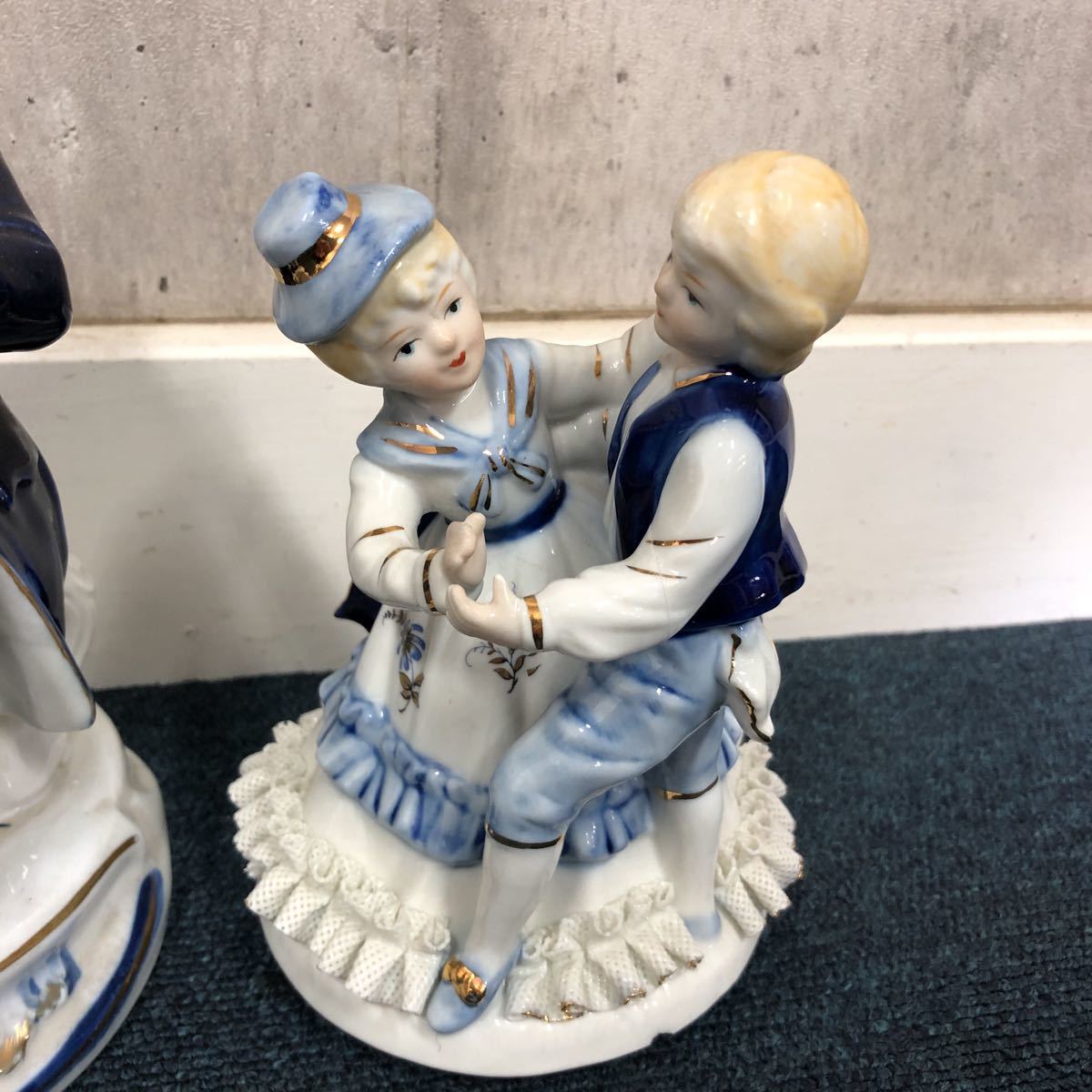 Yahoo!オークション - [な EC]陶器人形 オルゴール KPM アンティーク ...