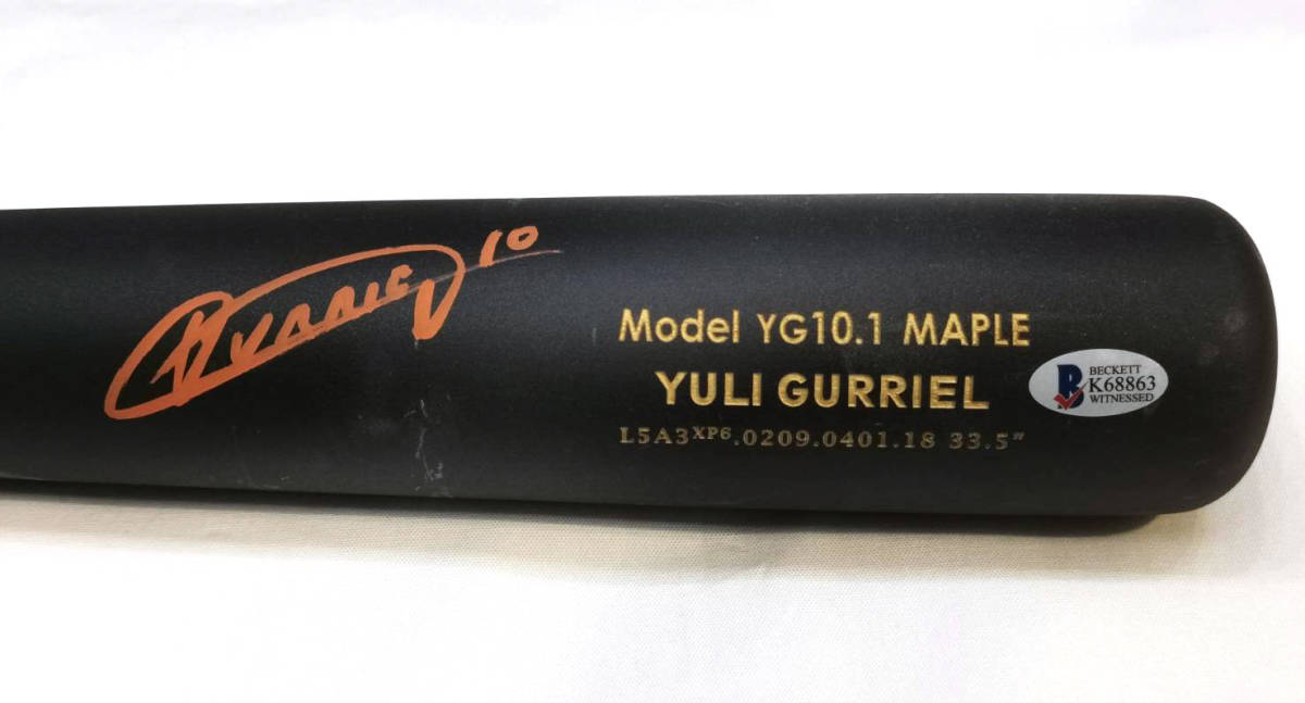証明付き ユリ グリエル選手＃10 ヒューストン アストロズ 直筆サイン入り支給バット 33.5インチ 約960g Chandler Batsチャンドラー(記念バット)｜売買されたオークション ...