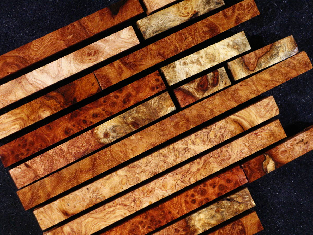 Yahoo!オークション - 花梨 瘤杢 葡萄杢 無垢材(5-1-5) 合計18点 W41～...