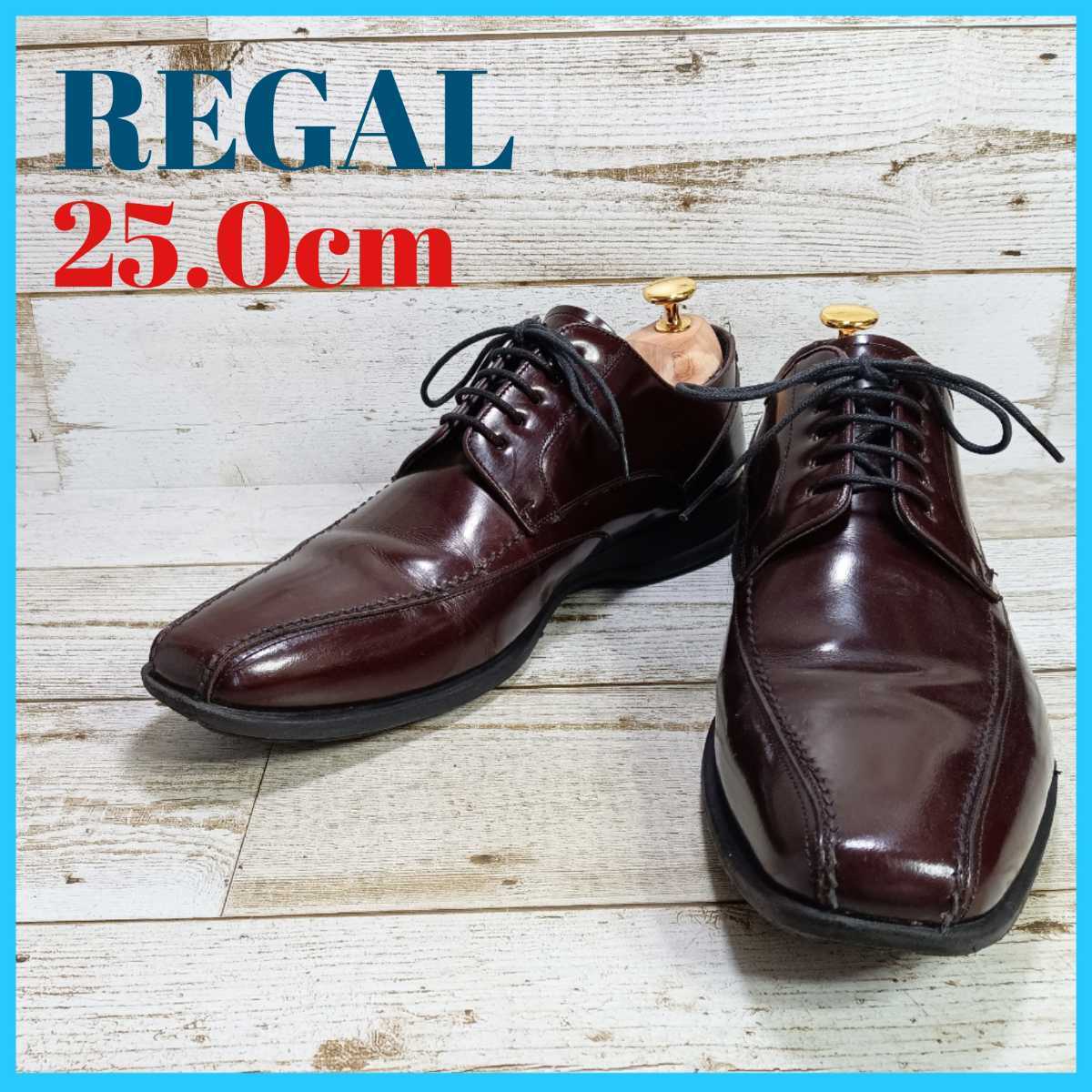 訳アリ REGAL リーガル レザーシューズ 25.0cm ダークブラウン 本革 革靴 ビジネスシューズ ドレスシューズ スワールトゥ フォーマル(25.0cm)｜売買されたオークション情報 ...