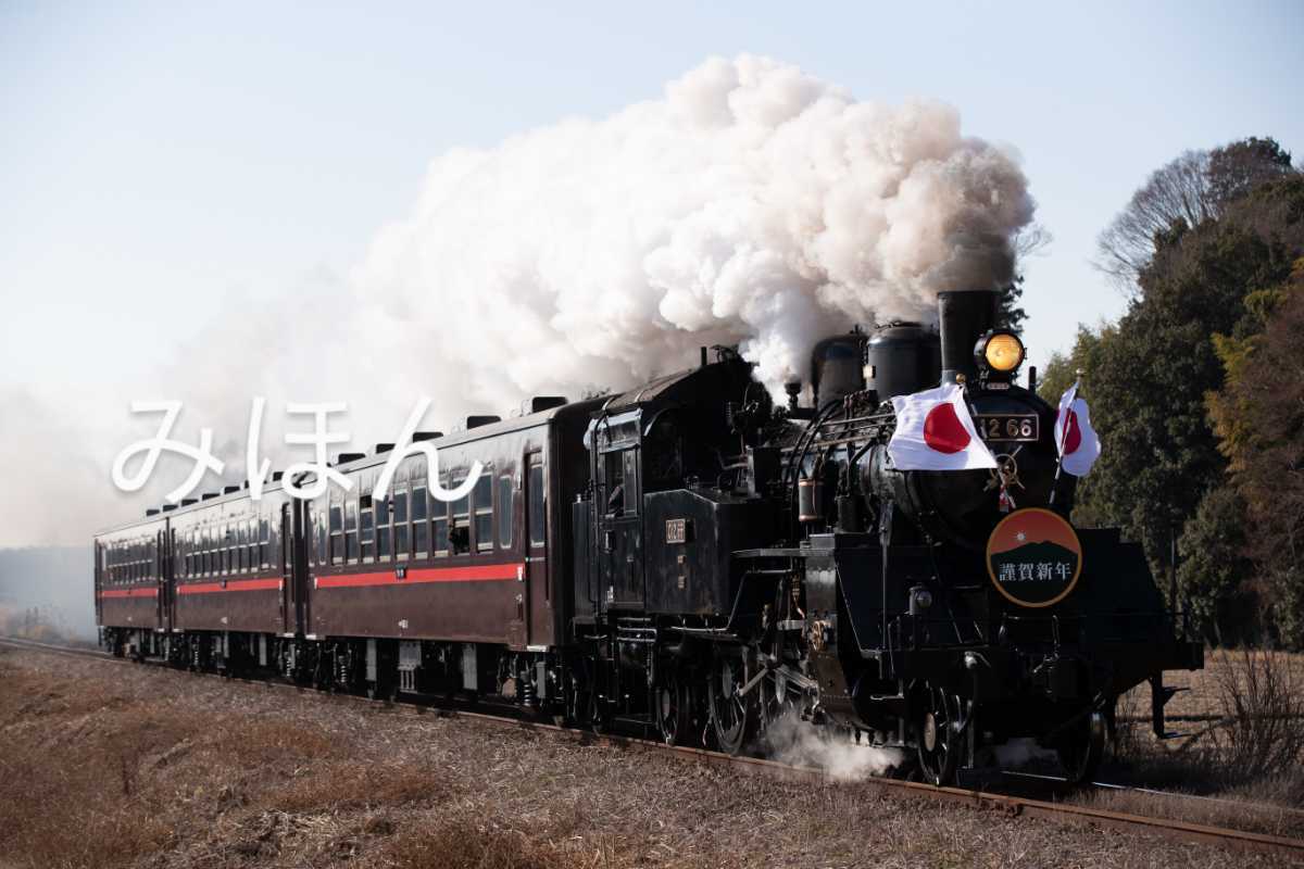 Yahoo!オークション - 真岡鐵道 SLもおか C12 66+50系客車 新年日章旗...