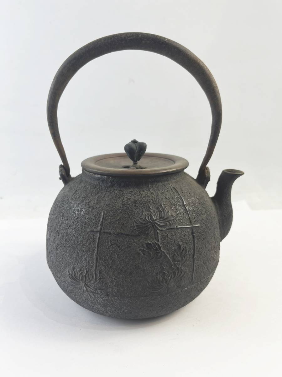 Yahoo オークション 時代物 鉄瓶 龍文堂 急須 金属工芸 茶道具 古美