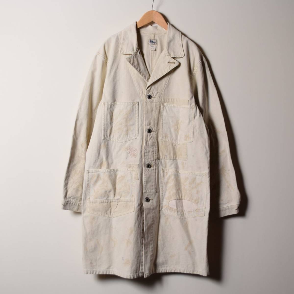 Yahoo!オークション - RRL 20SS ディストレスト ショップコート size S...