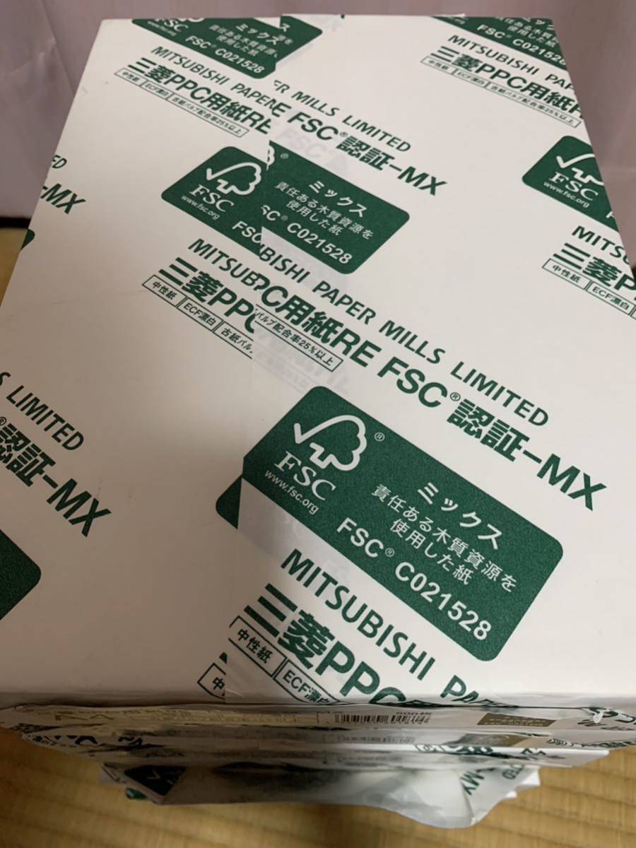 三菱 PPC 用紙 RE FSC 認証 MX A4 500枚× 6個セット コピー用紙 MITSUBISHI 責任ある木質資源を使用した紙 C021528 保管品 訳あり(新品)のオークション落札情報