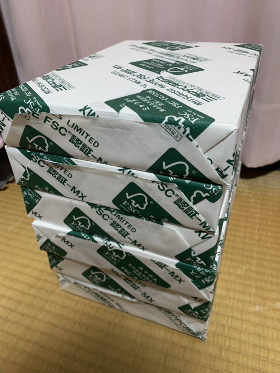 三菱 PPC 用紙 RE FSC 認証 MX A4 500枚× 6個セット コピー用紙 MITSUBISHI 責任ある木質資源を使用した紙 C021528 保管品 訳あり(新品)のオークション落札情報