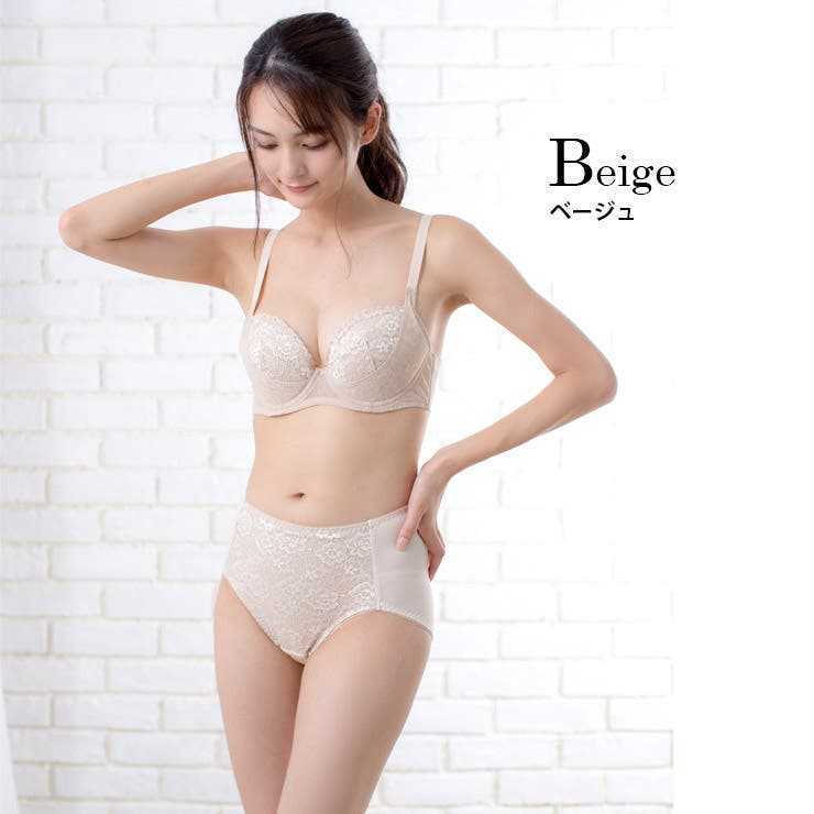 Yahoo!オークション - 90 新品 D80 L ブラジャー＆ショーツセット 3/4...