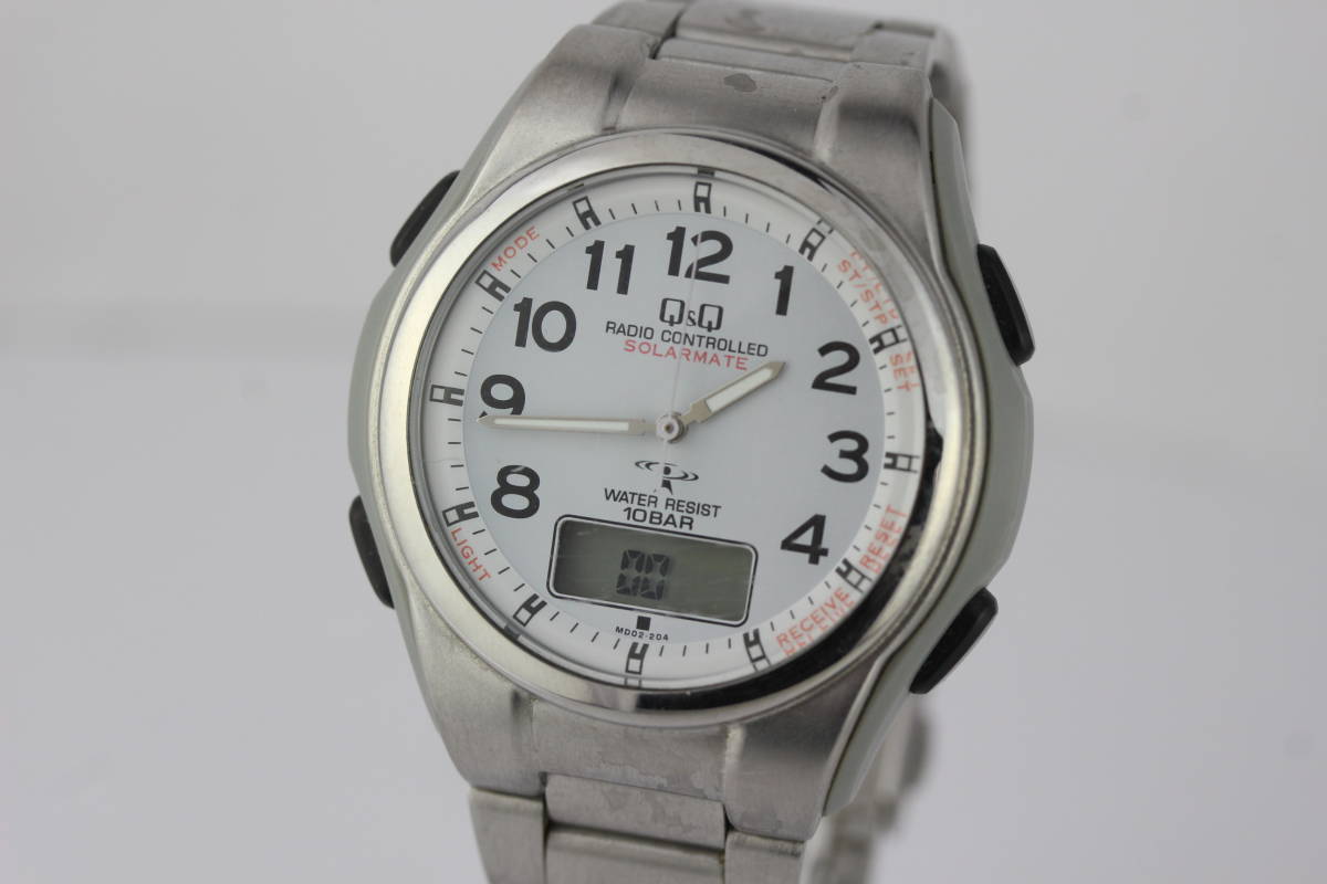 Yahoo!オークション - CITIZEN Q&Q デジアナ UP08 電波ソーラー 要充電...