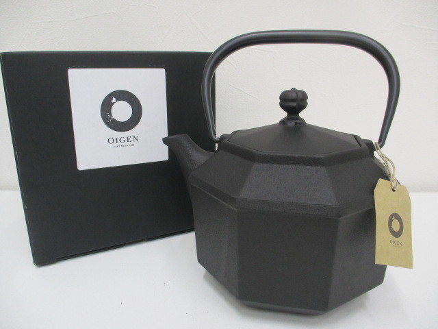 Yahoo!オークション - 5462 南部鉄瓶 OIGEN H-174 少鉄瓶 八角 0.8L 箱...