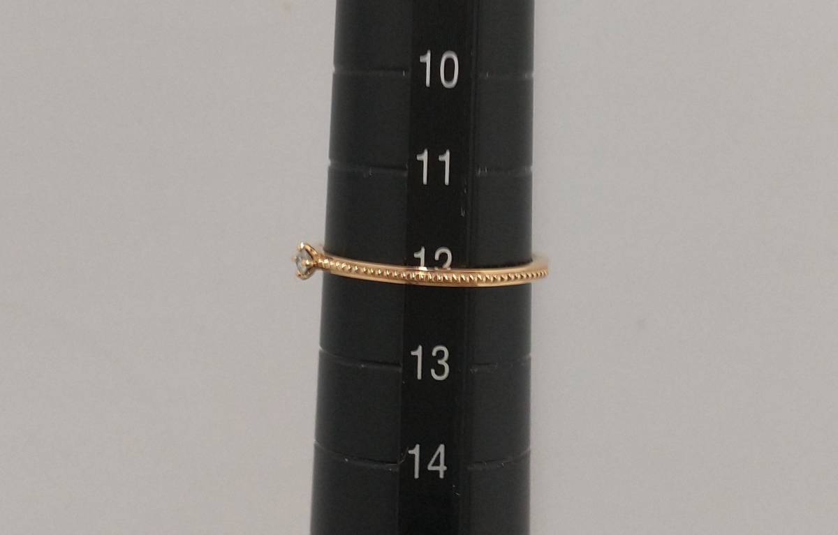 Yahoo!オークション - agate アガット K10 12号 1.1g リング 指輪 ゴー...