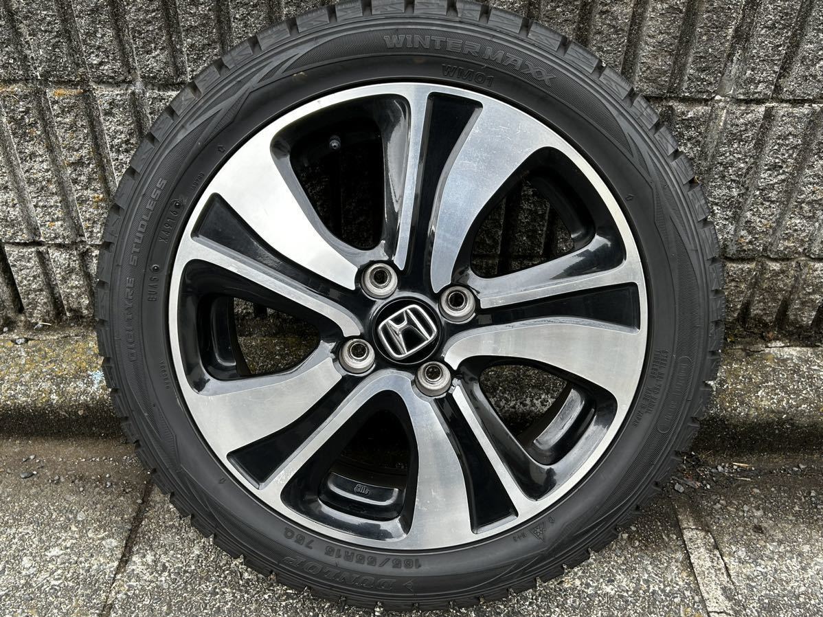ホンダ JG1 JG2 N-ONE プレミアムツアラー 純正ホイール 15インチ 4.5J +45 165/55R15 ダンロップ製バリ山スタッドレス付(スタッドレスタイヤ)｜売買された ...
