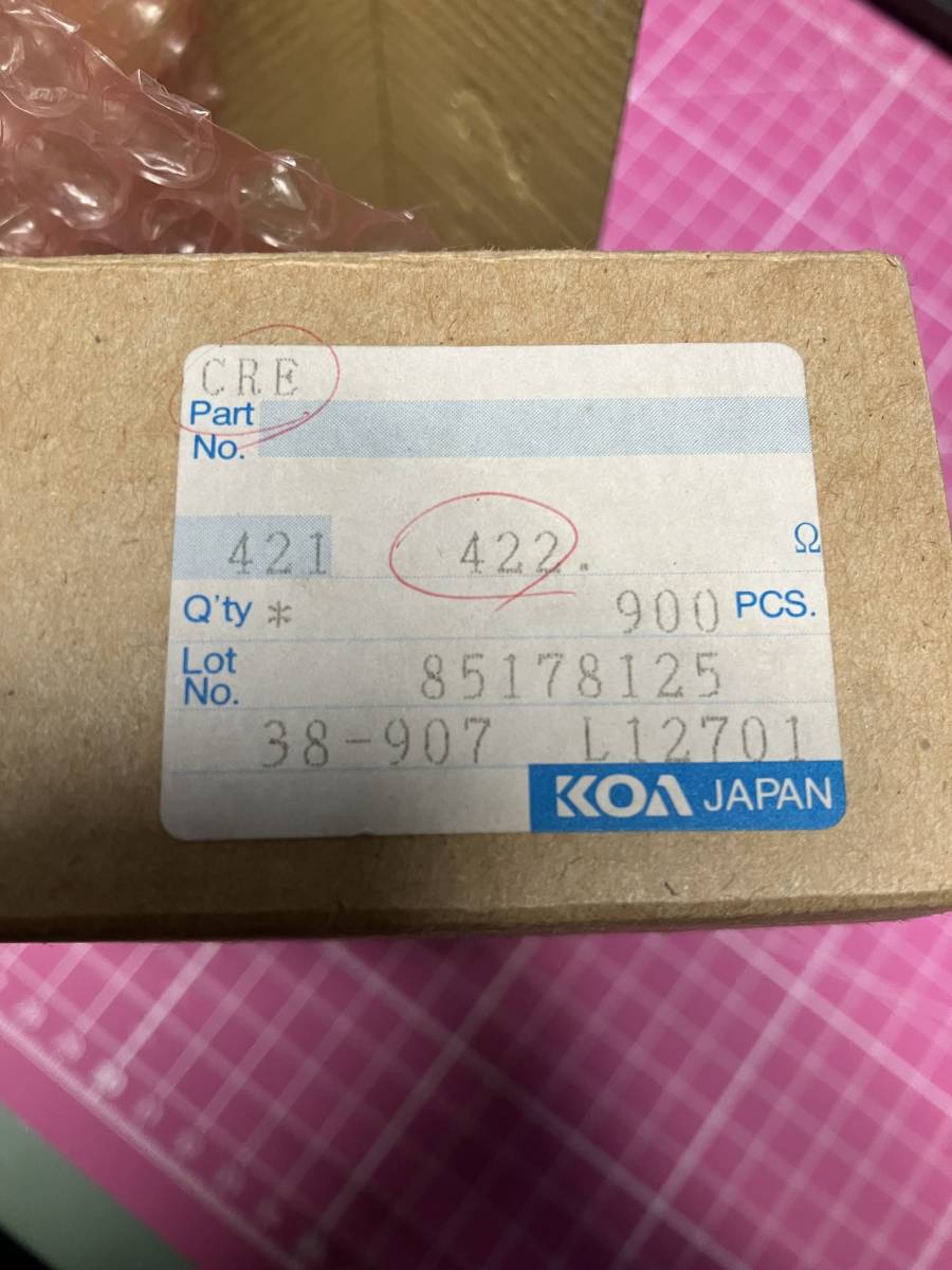 Yahoo!オークション - K378 KOA CRE 422.Ω 480個 未使用