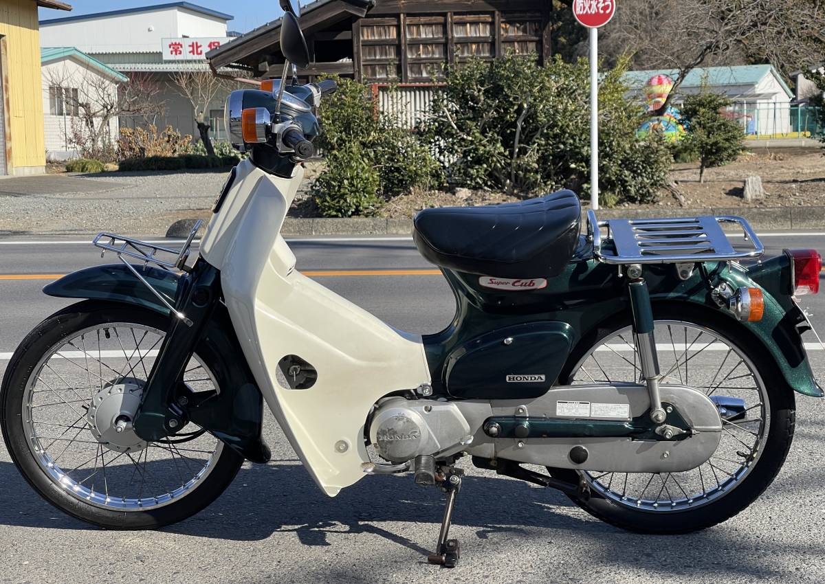 Yahoo!オークション - カブ50 AA01 低走行 12200km 緑 バッテリー新...